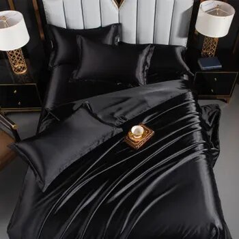 Комплект постельного белья, Натуральный шелк, Односпальный, наволочки 48x74.