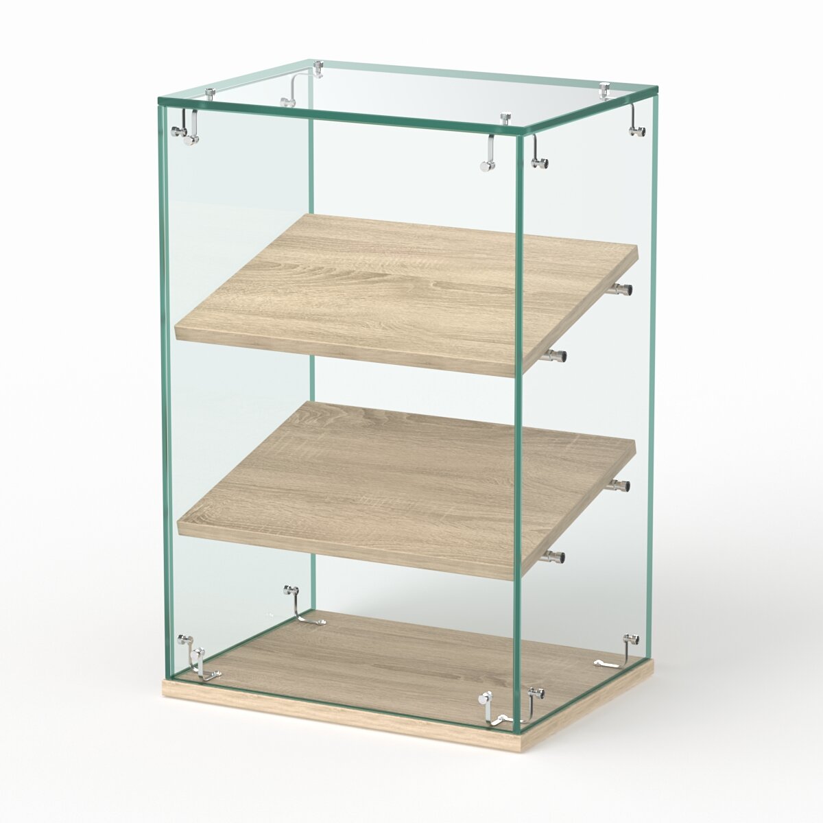 Витрина "сладость" №10-О-П для выпечки настольная без дверки пдсп, Дуб Сонома