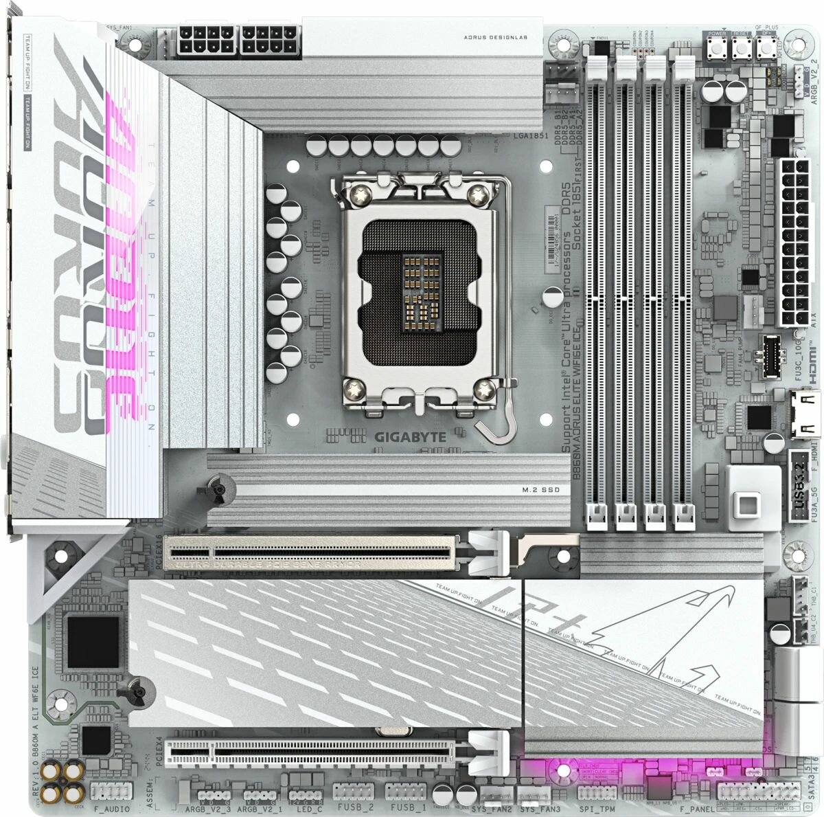 Материнская плата Gigabyte B860M Aorus Elite WIFI6E ICE