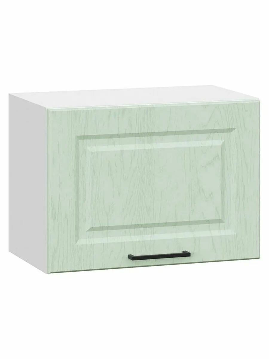 Кухонный модуль навесной, шкаф Шервуд с полками, 45х29.6х36 см, Белый / Шато мята