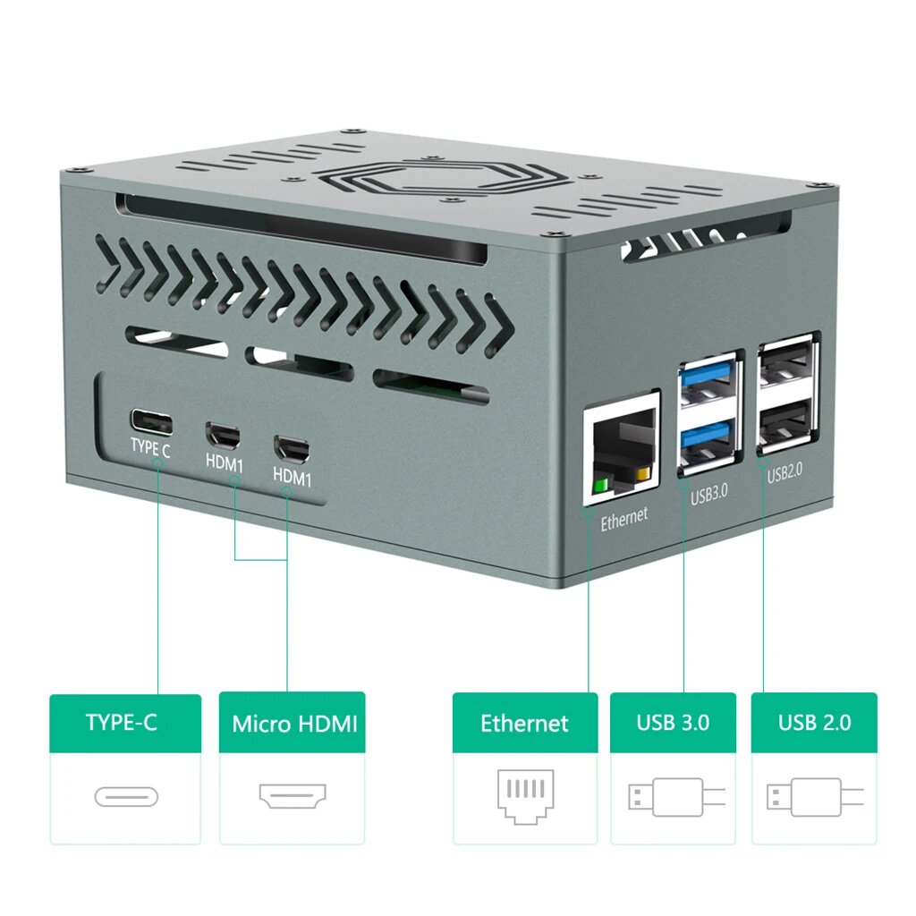 Корпус XT-XINTE для Raspberry Pi 5 с охладителем