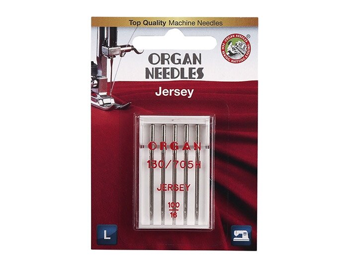 Иглы ORGAN джерси №100 для бытовых швейных машин упаковка 5 игл