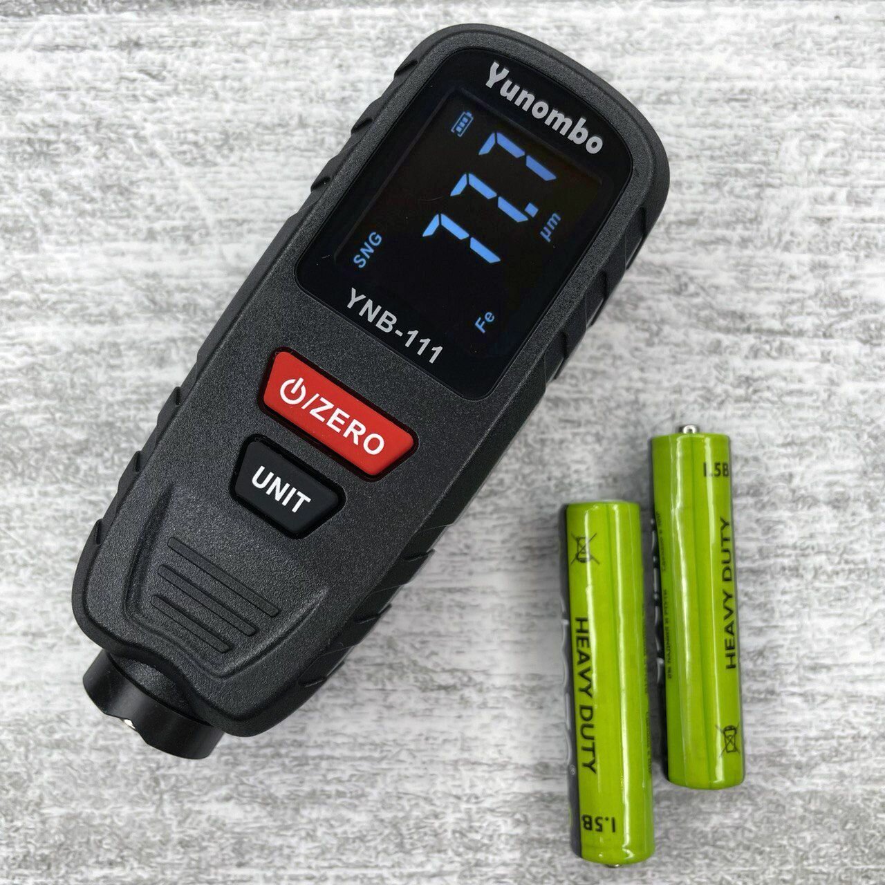 Толщиномер ЛКП автомобильный, в микронах, со звуком, с батарейками Yunombo YNB-111