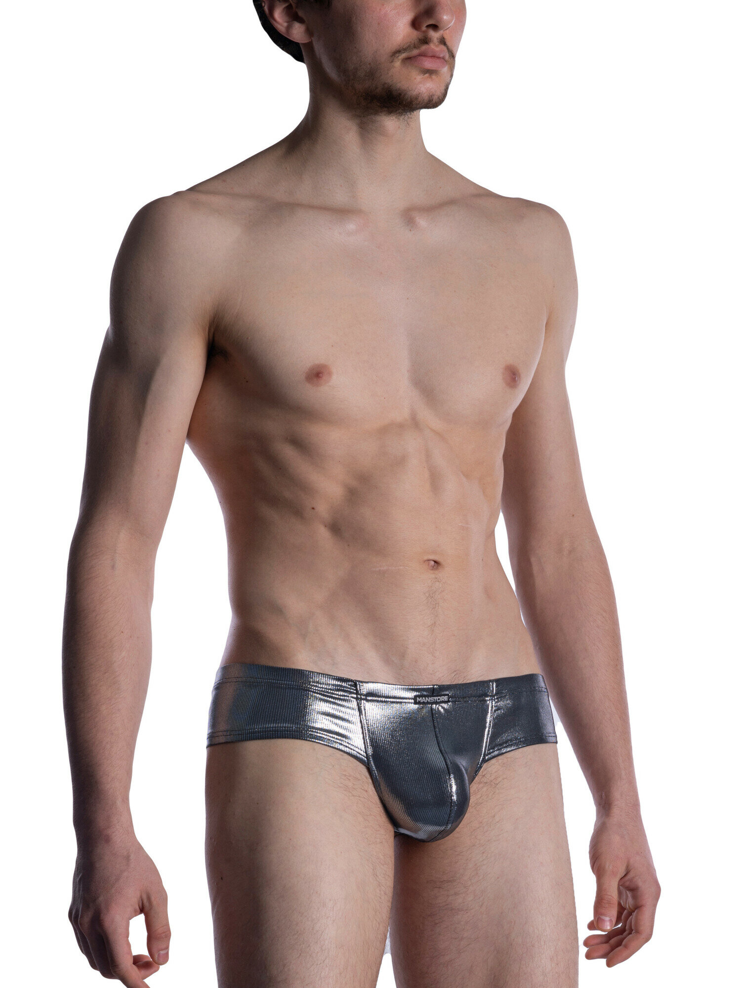 Трусы-брифы "M2010 Cheeky Briefs - Silver" / Manstore / Серебристый / Размер 2XL