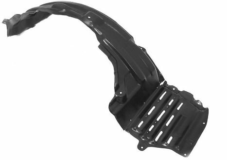 Подкрылок SAT, Mitsubishi Lancer, передний, левый, полимерный материал, черный