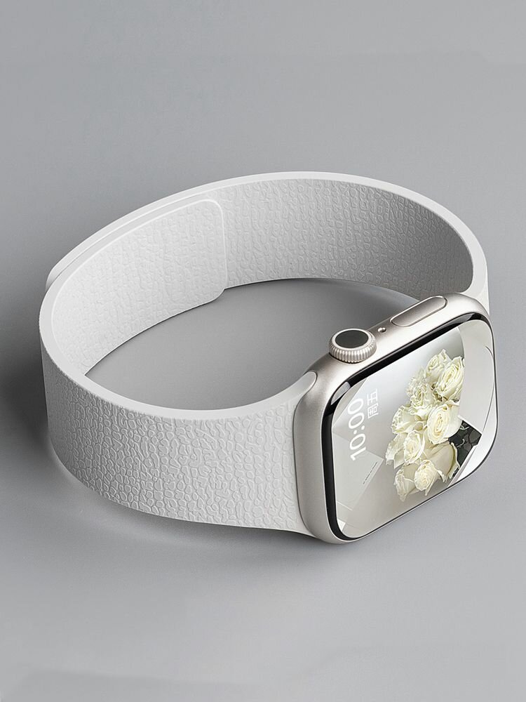 Силиконовый магнитный ремешок без пряжки, подходит для Apple Watch серий 1-9, SE/10, 42-44-45-46-49мм магнитный силиконовый ремешок без застежки 42-46мм 49мм