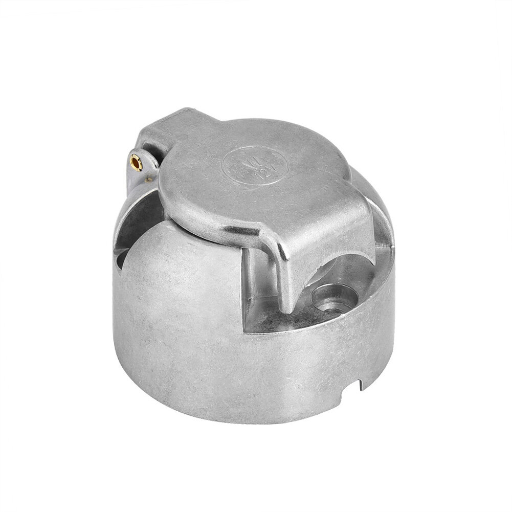 Адаптер для прицепа, 12-вольтовый штекер, серебристый, для караванов, автодомов и лодок.