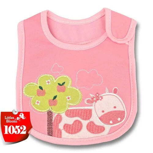 Нагрудник детский Littles&Bloomz розовый 1052