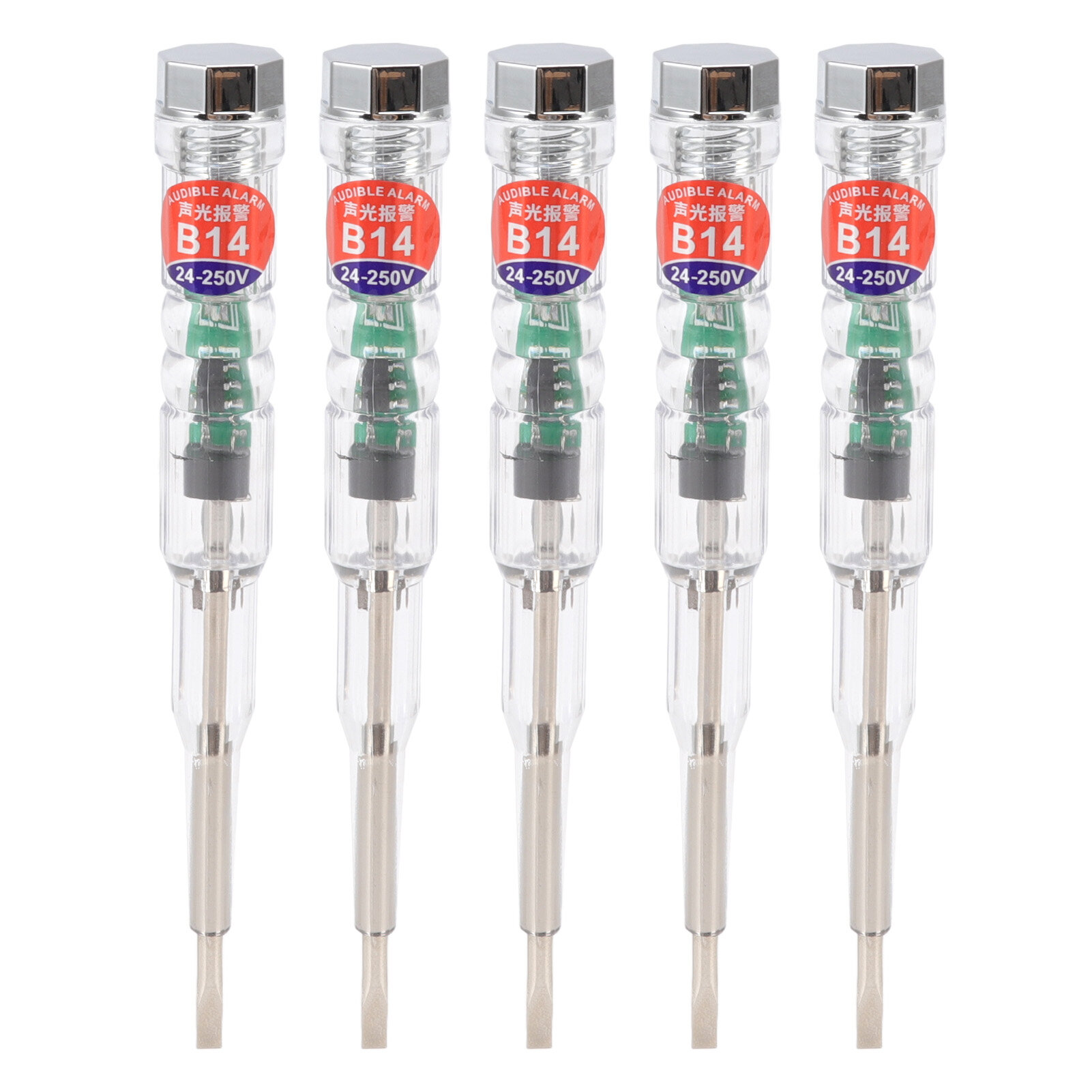 5pcs Electrical Tescer Pen Multi -функциональный домохозяйственный карман размером со светодиодным цветом
