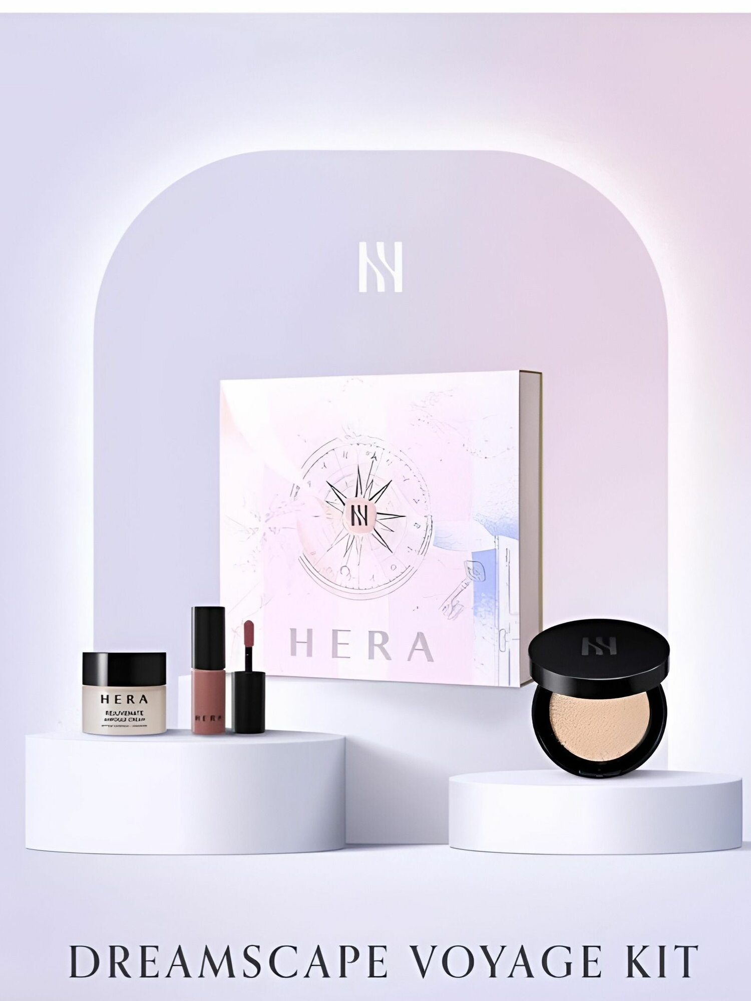 HERA Мини Кушон с полуматовым финишем Black Cushion Foundation SPF34/PA++ТОН 21N1 Vanilla 5гр. в наборе