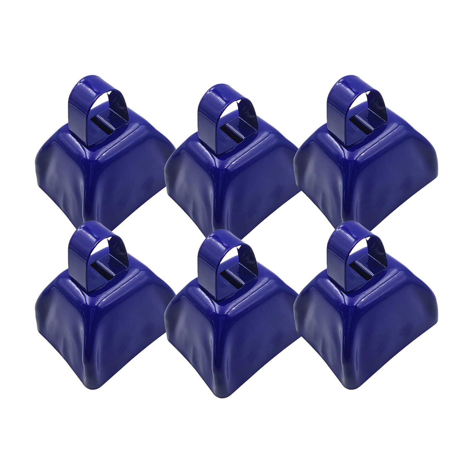 6 Pack Коловороты Металлические 3 Inch Звуковые Детали для Спортивных Мероприятий Маленькие Коловороты для Футбольных Игр Кричалки для Свадеб Мини Коловороты ДИЯ Аксессуары для Рождества Голубой