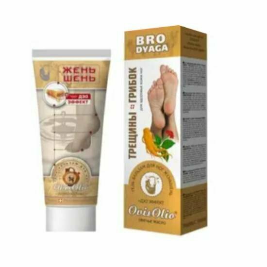Овечье масло OvisOlio гель-бальзам для ног (женьшень + дэо эффект), 70г