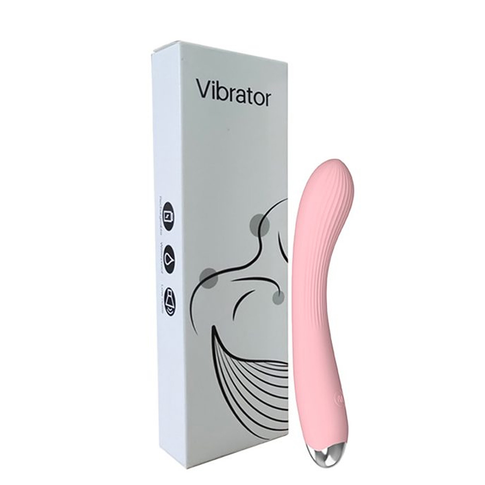 Secwell Гибкий силиконовый вибратор Vibrating Massager, розовый