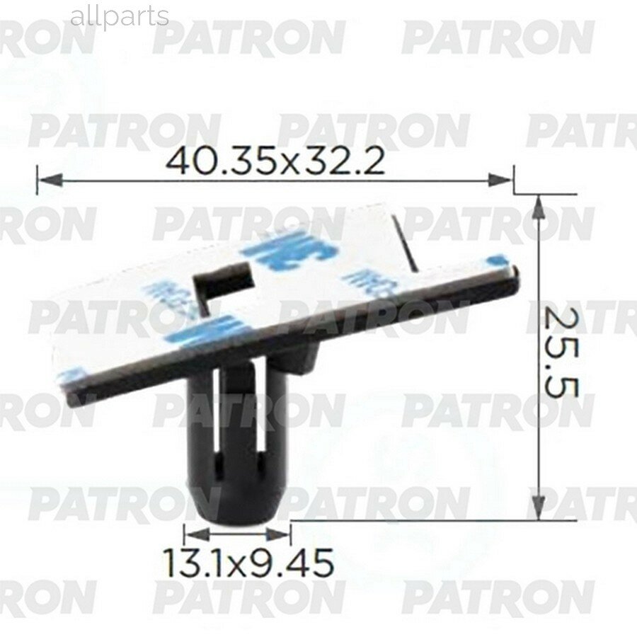PATRON P37-3611 Клипса пластмассовая Toyota, Lexus, Joylong применяемость: Держатель с клейким основанием