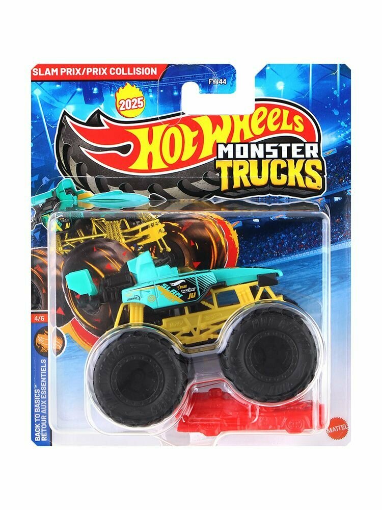 Машинка Mattel Hot Wheels Monster Trucks (Монстр трак)2025 FYJ44 Slam Prix/Prix Collision