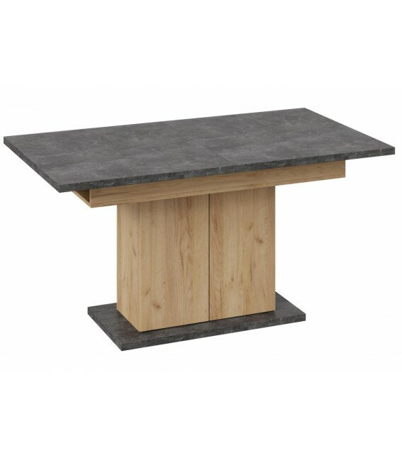 Стол на тумбе Дофин дуб крафт золотой / ателье темное 9550820