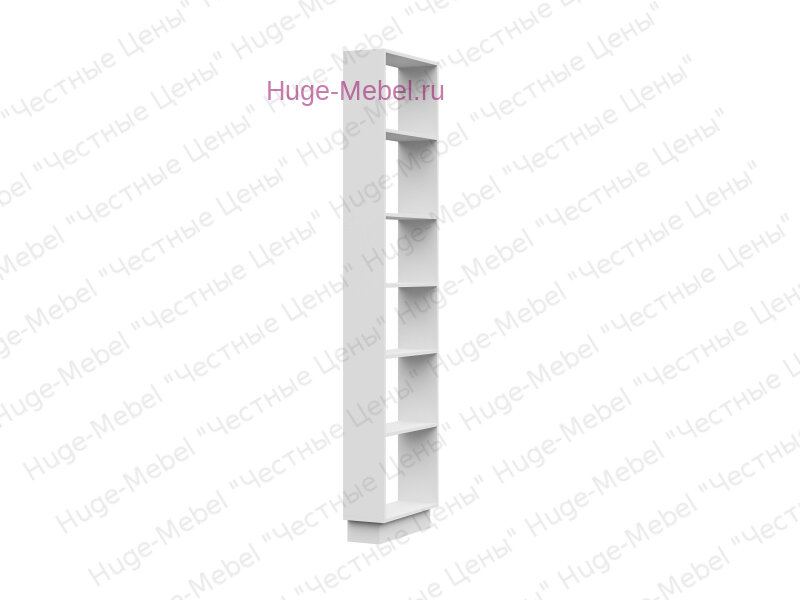 Кухонный пенал торцевой (белый) Huge Mebel . Ширина 200 Высота 2136. Кухонные шкафы