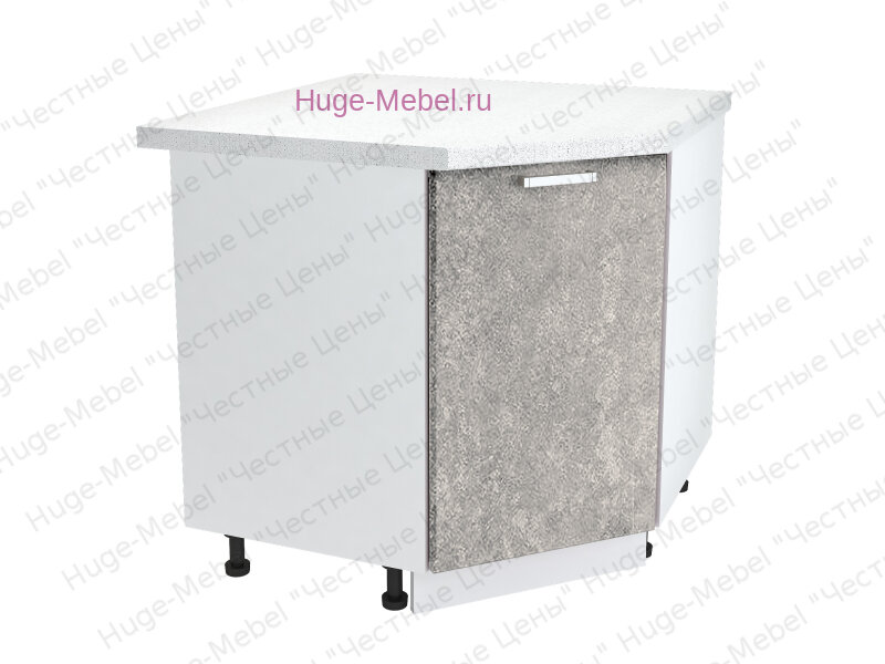Шкаф кухонный угловой нижний 850 Бетон (бетон серый) Huge Mebel. Ширина 850 Высота 840. Модули кухонные нижние