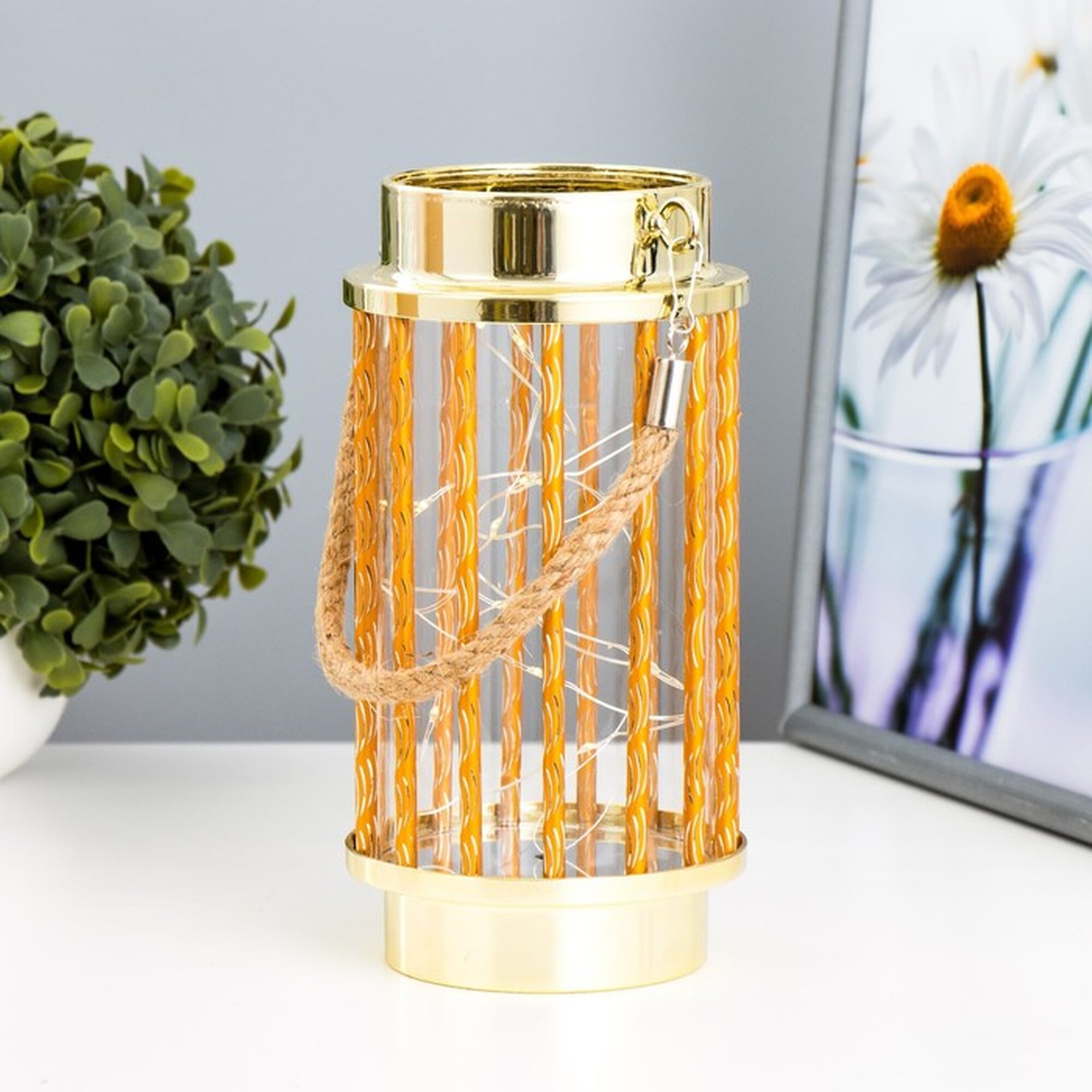 Ночник RISALUX "Светлячки", LED, питание от батареек, 8x8x25 см