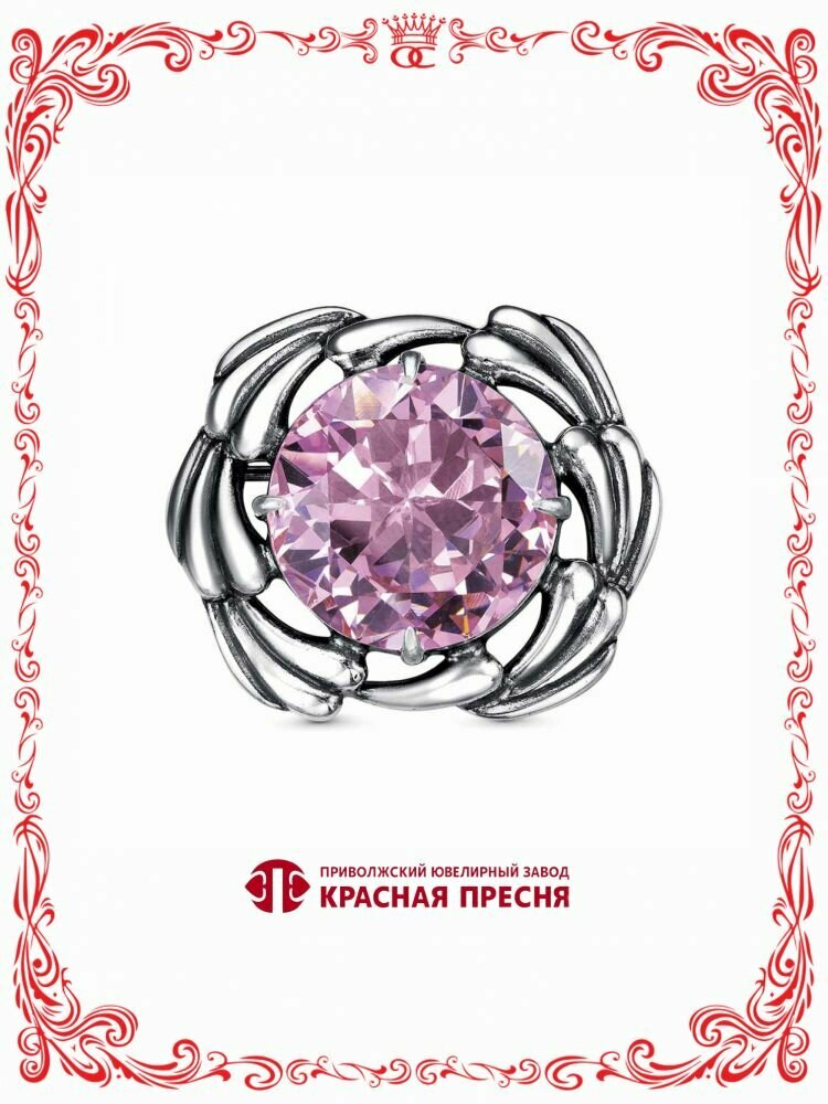 Брошь Красная Пресня, фианит