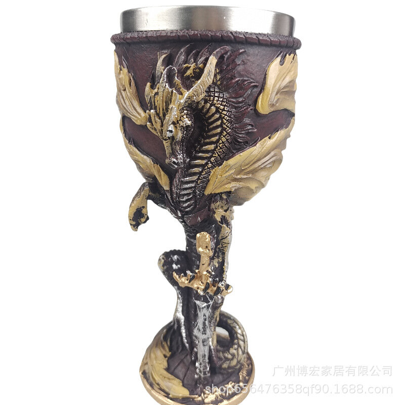 Кубок BOHONGMOTOR "Огненный летающий дракон", нержавеющая сталь, 201-300 мл