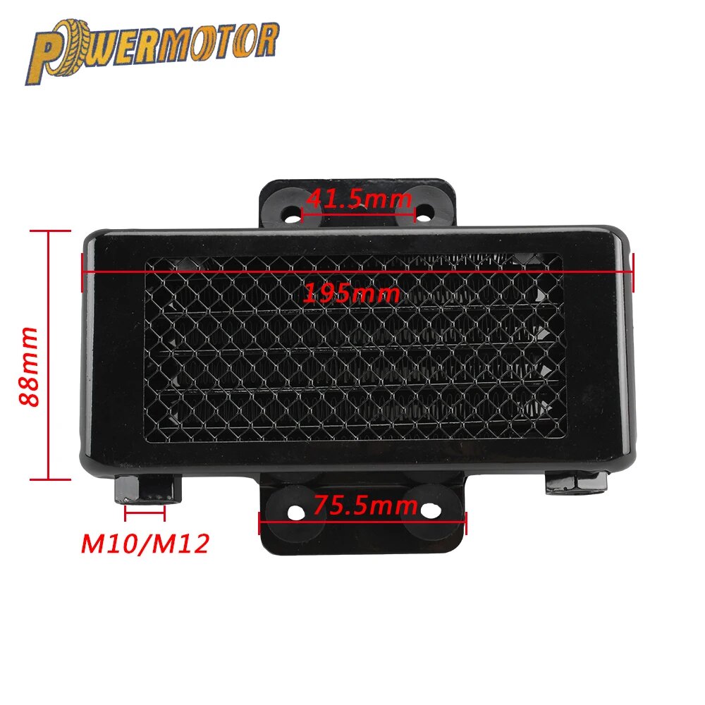 Масляный радиатор M12 x 1.25 Black для Yamaha, Honda, ATV