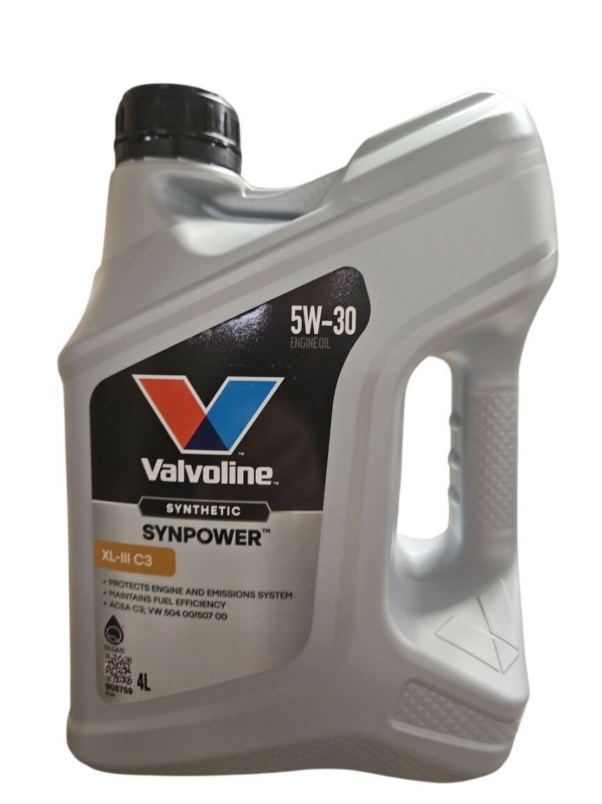 Синтетическое моторное масло VALVOLINE SynPower XL-III C3 5W-30, 4 л