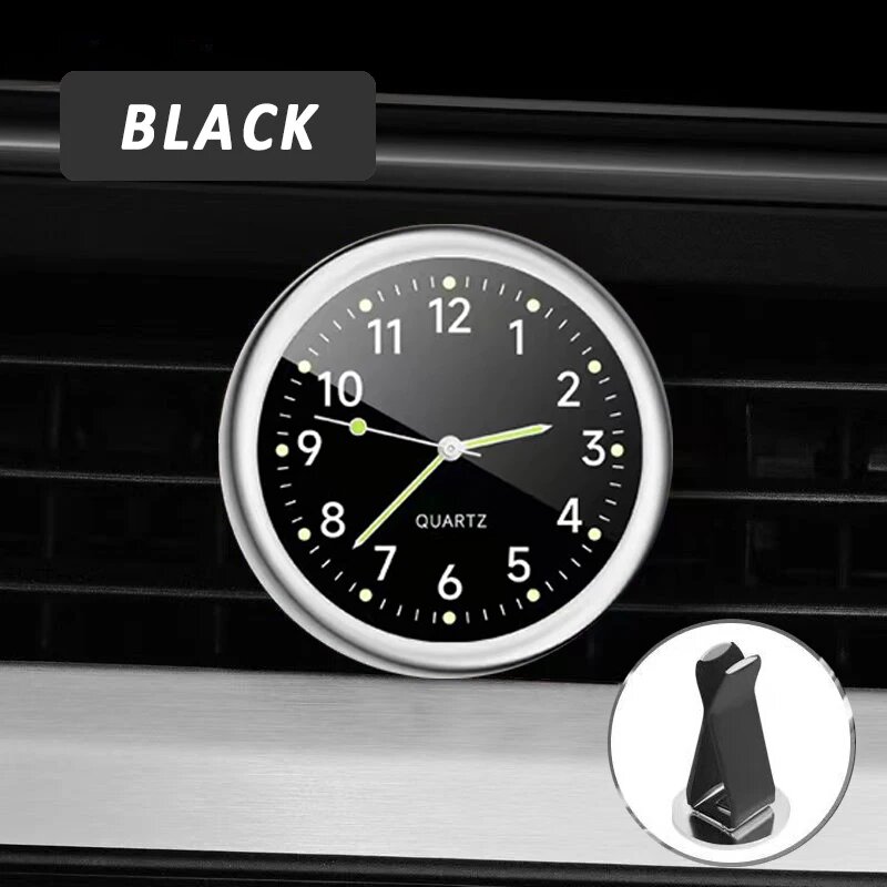 Автомобильные часы Black на воздуховод, кварцевые