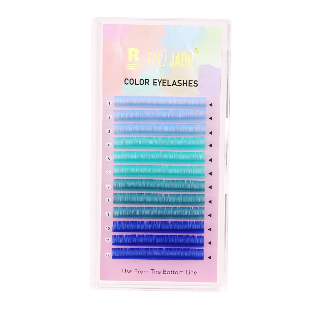 Lashprofessor Цветное наращивание ресниц Индивидуальные накладные цветные норковые ресницы Macaron 4-цветные радужные ресницы с эффектом омбре Maquiagem Cilios