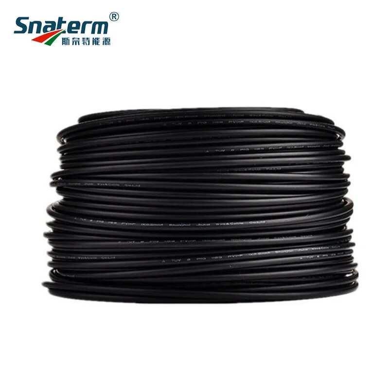 Солнечный кабель Snaterm медный изолированный 10/6/4/2.5 мм² 10 AWG-6mm2, Black Cable, 10 meter