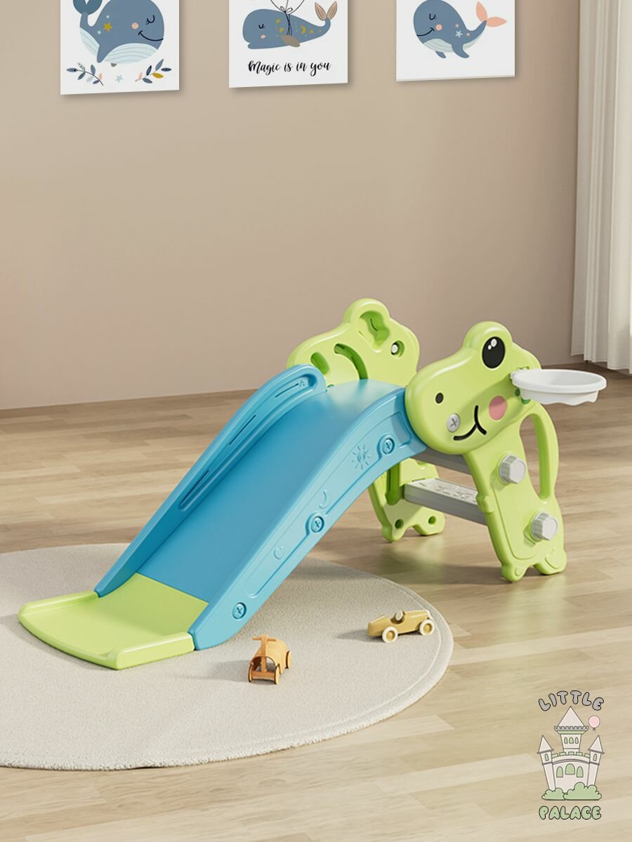 Горка детская LITTLE PALACE динозаврик для дома и улицы