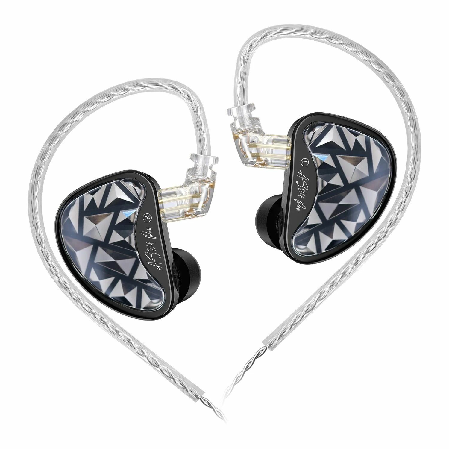 KZ Acoustics AS24 Pro Standard без микрофона, серебристый, проводные наушники