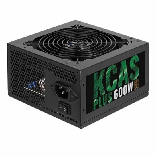 Блок питания Aerocool KCAS-600W PLUS 600W (KCAS-600W PLUS) черный - 600 Вт, 80+ Bronze, ATX 20+4 пин, 4 pin + 4 pin CPU, 6 SATA, 2 x 6+2 pin PCI-E