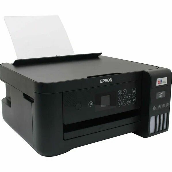 МФУ струйное Epson EcoTank L4260 (C11CJ63415 (B)) черный - цветной, A4, 5760x1440 dpi, ч/б - 33 стр/мин (A4), USB, Wi-Fi