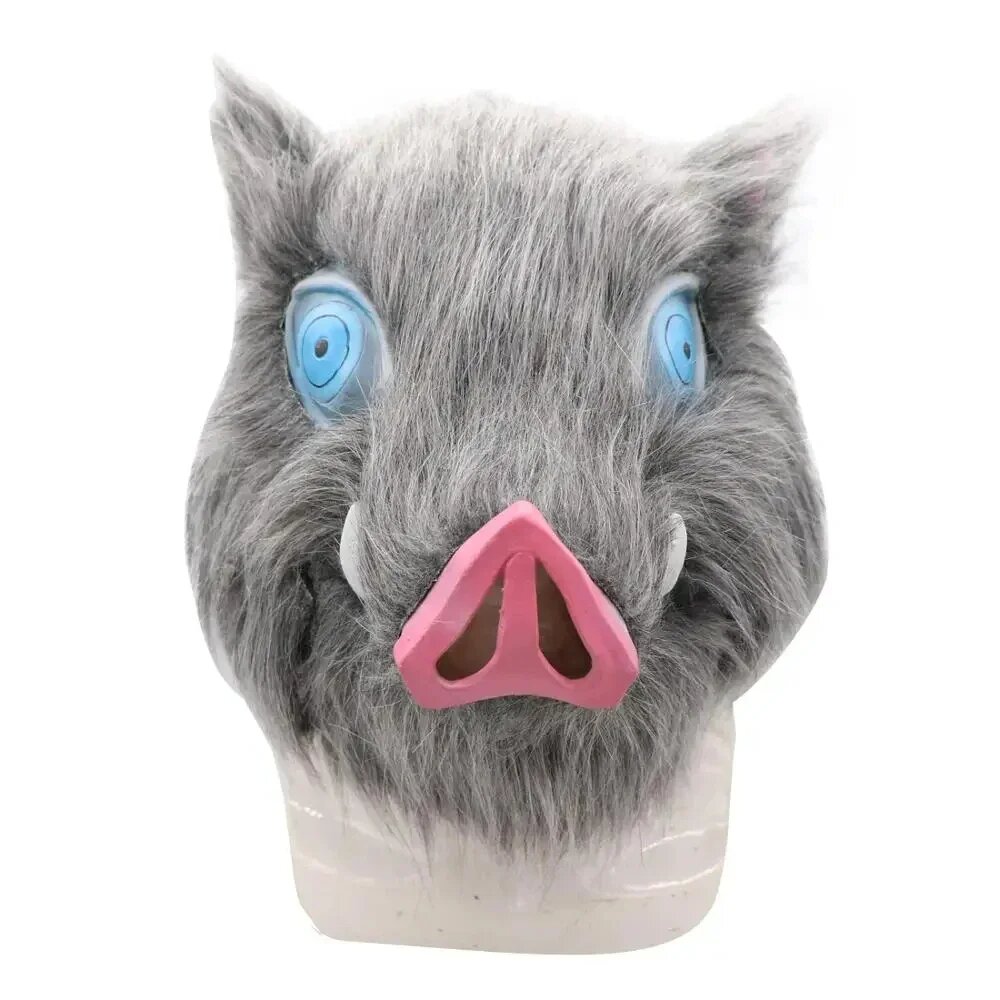 Inosuke Hashibira Masker, шлем, демон Moordenaar Kimetsu No Yaiba, косплей, накидка, шлем, шлем, шторы, украшения для Хэллоуина