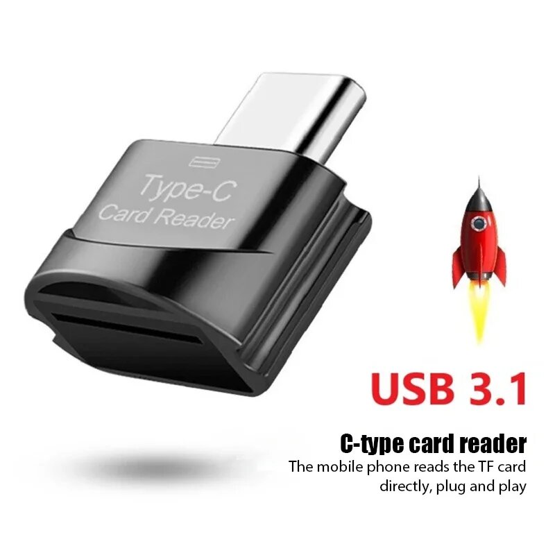 Адаптер USB Type-C Card Reader, Sliver — фото 1