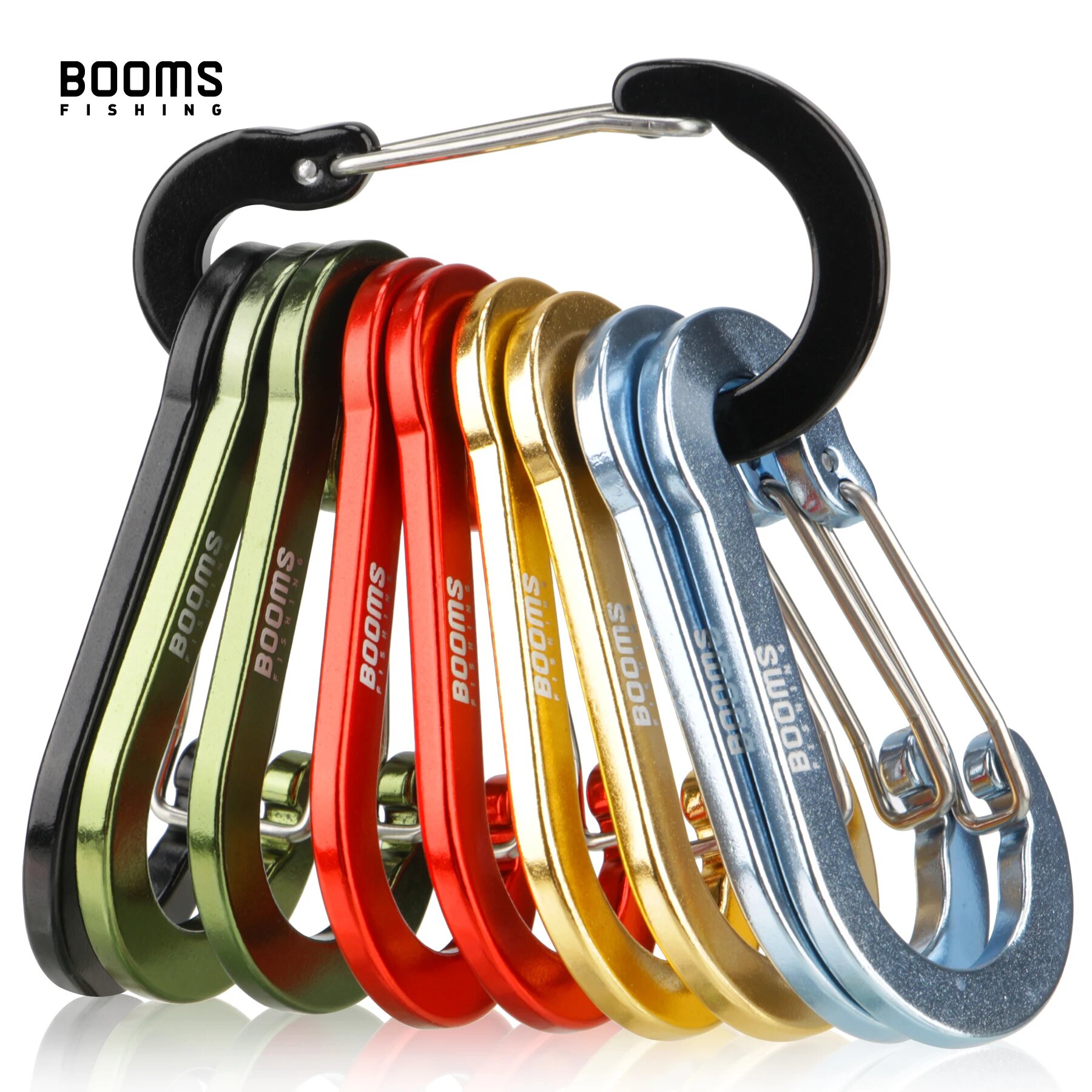 Карабины Booms Fishing CC5, алюминиевые, 10 шт. 5 Colors 10pcs