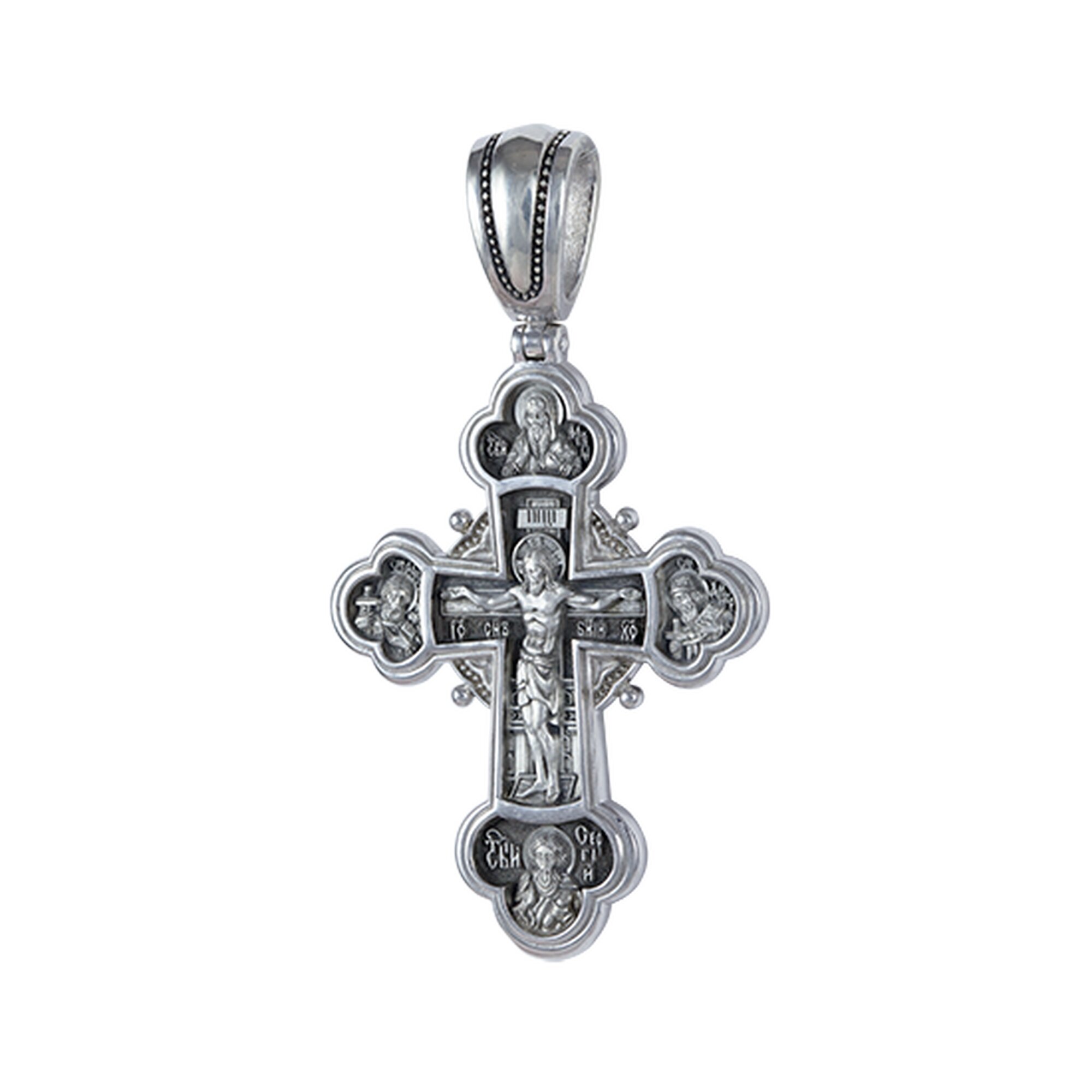 Крестик, серебро, 925 проба, чернение