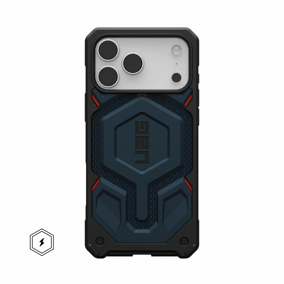 Чехол UAG Monarch Pro Kevlar для iPhone 17 Pro Max синий кевлар (Kevlar Mallard)