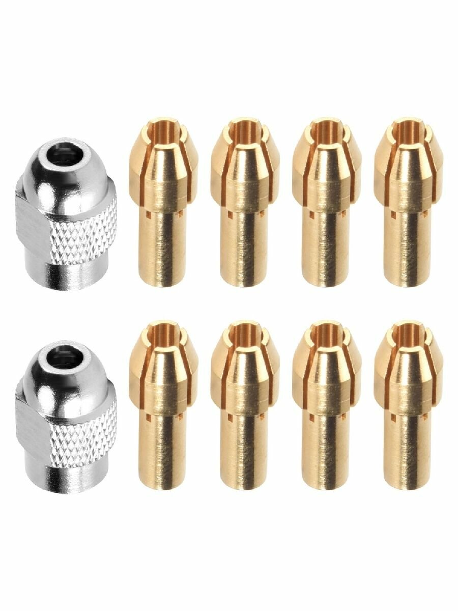 10 шт. Латунная цанга для Dremel, сменный набор инструментов для быстрой смены вращающейся гайки