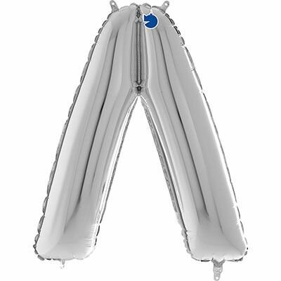 Воздушный шар фольгированный GRABO Буква Л, серебряный, 26"