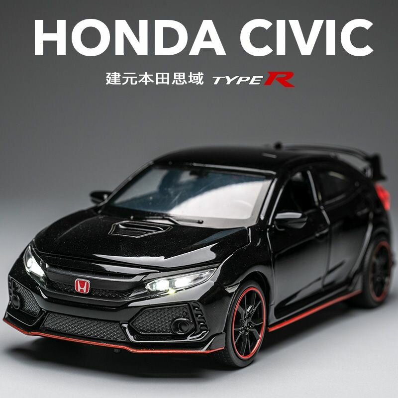 DIECAST CAR 1/32 Коллекционная металлическая машина Honda Civic Type R Игрушечная машина