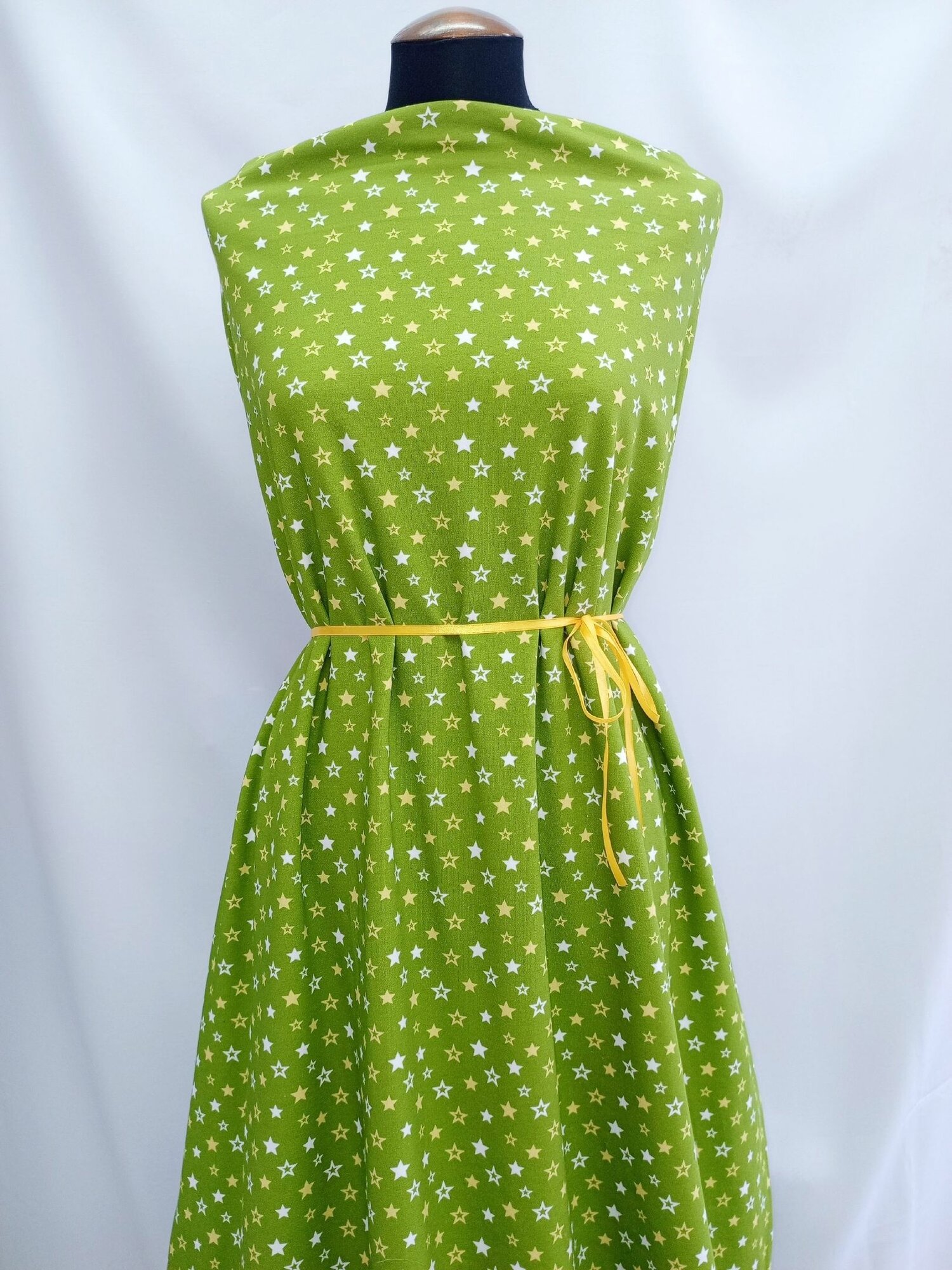 Трикотаж кулирка с лайкрой "Звёзды", ткань для шитья, 90 см, ширина 180 см