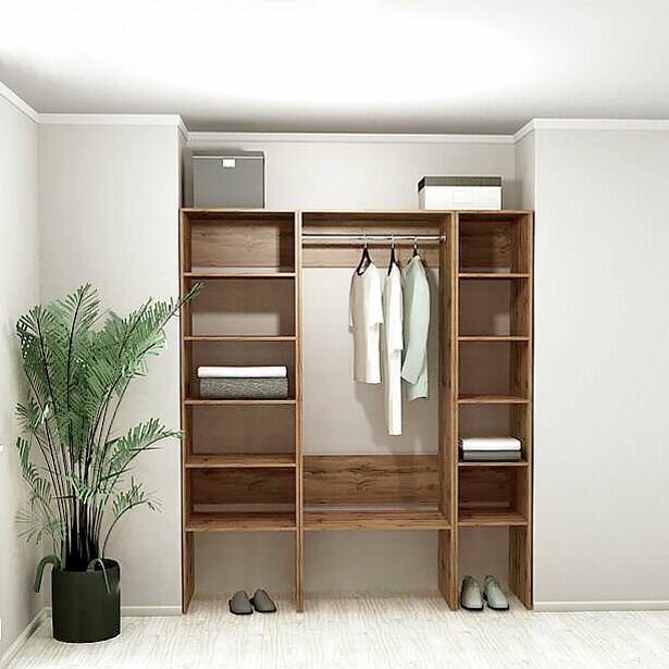 Гардеробная система Комплект стеллаж Модус № 20 180х40х208,4 см Дуб Вотан