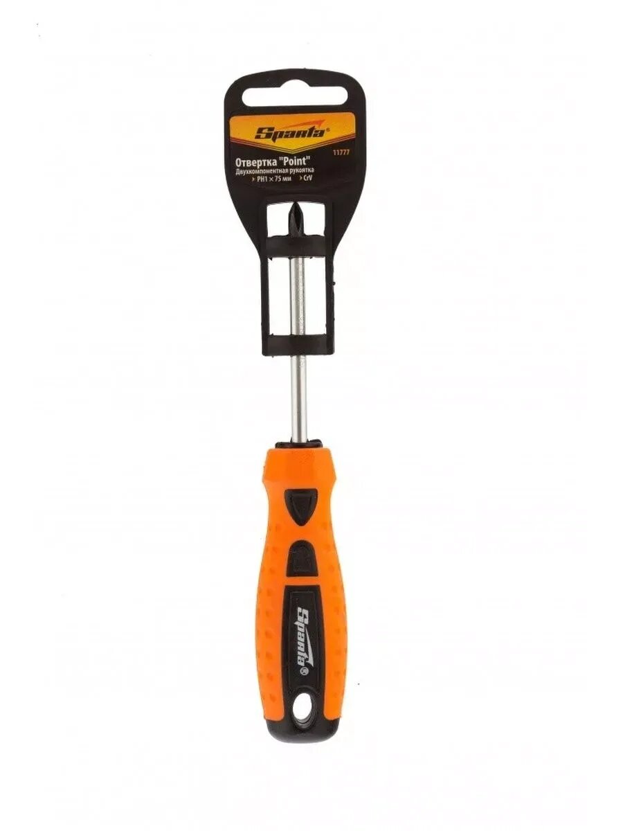 Отвертка PH1x75 мм Sparta 11777