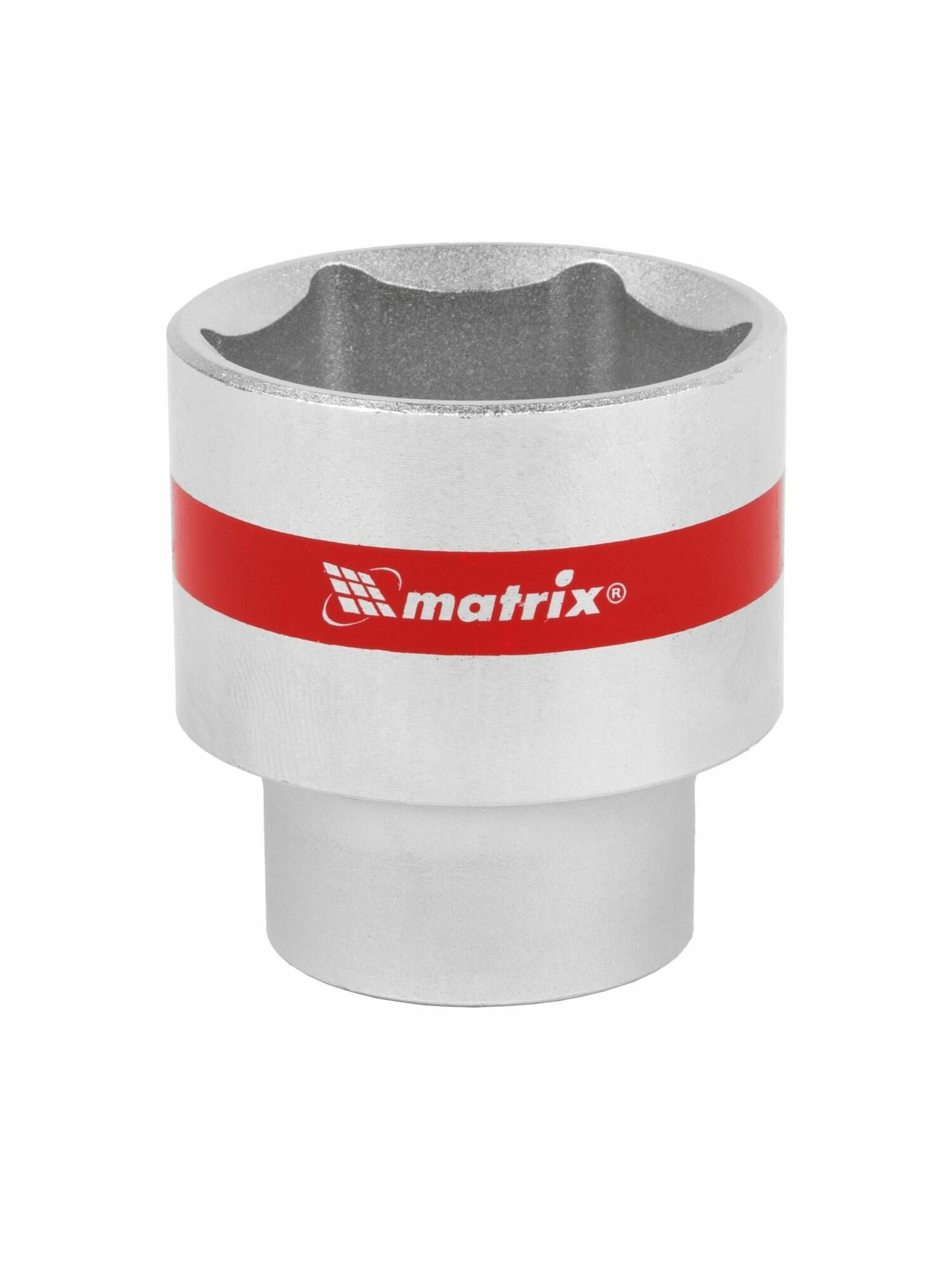 Головка торцевая, 32 мм, шестигранная, CrV, под квадрат 1/2, хромированная Matrix 13132