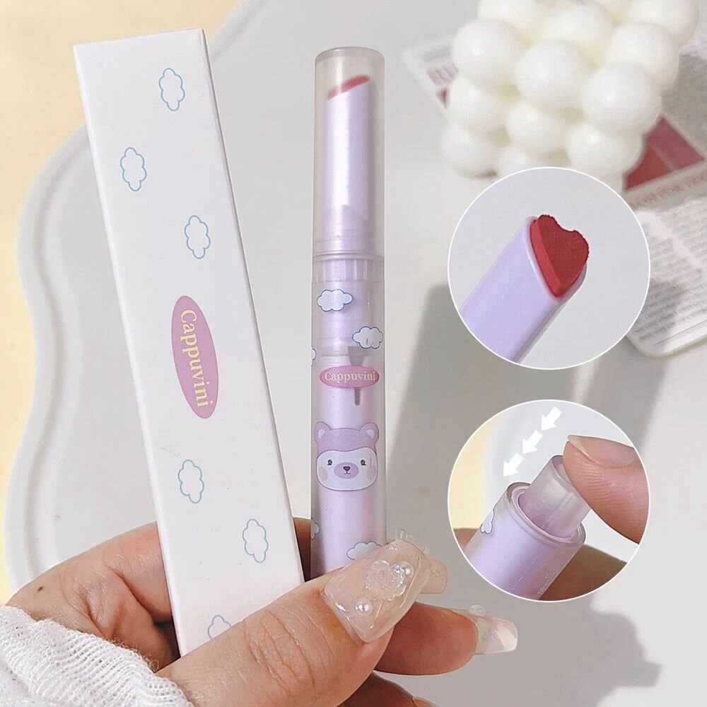 Помада пудровая матовая в форме сердца Тон 1