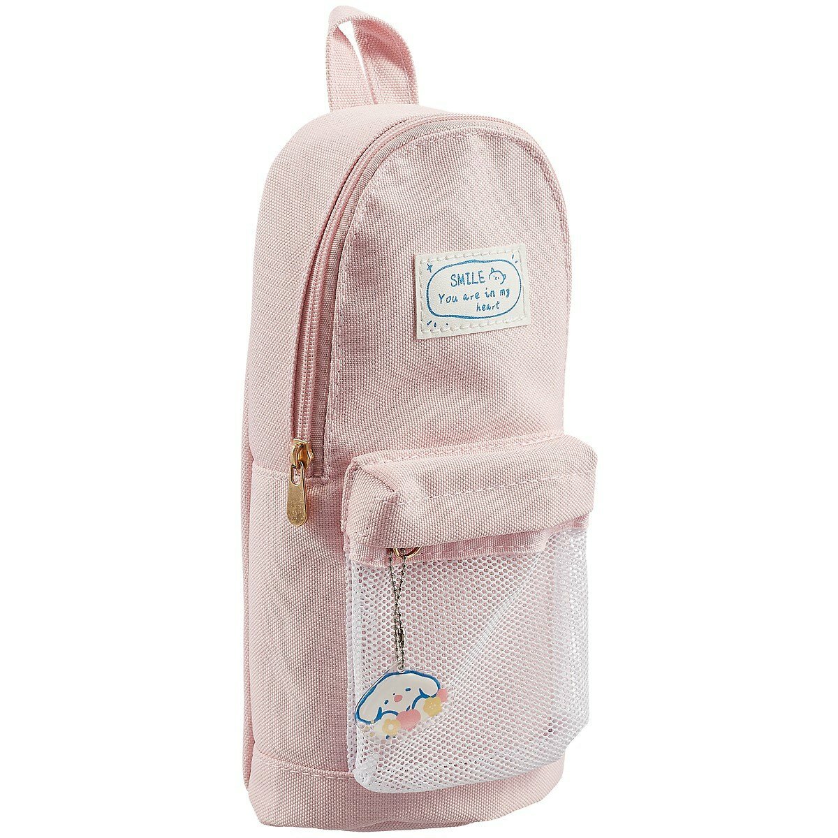 Пенал-рюкзачок на молнии Smile, пастель, 20х7х4, ткань