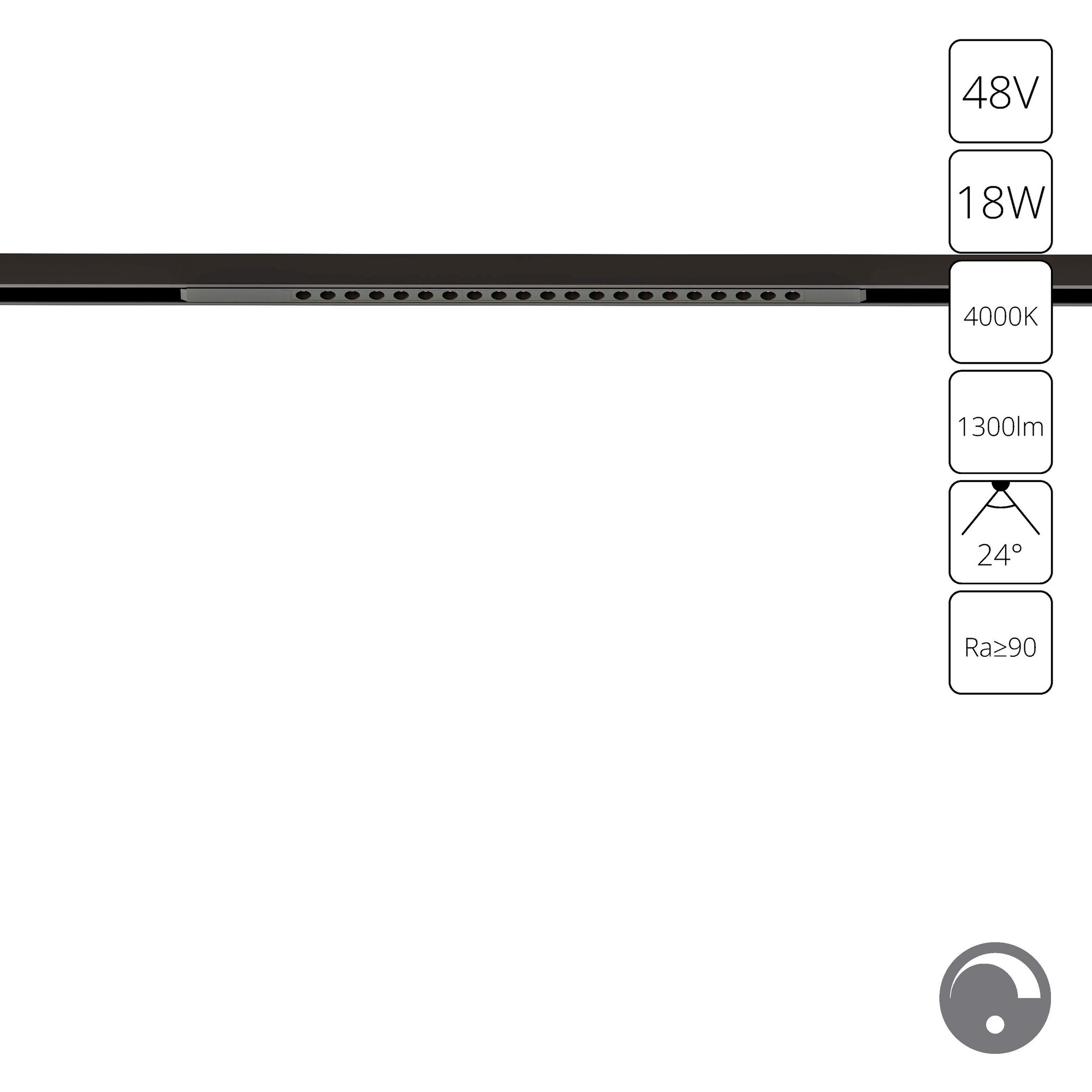 Магнитный трековый светильник Arte Lamp OPTIMA 0.1-10V A7477PL-1BK LED чёрный