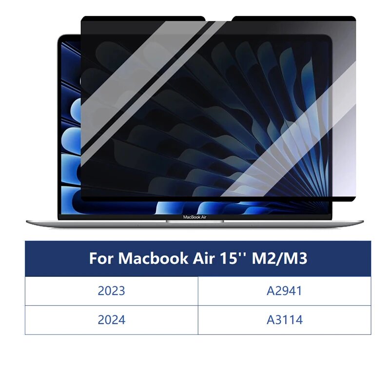 Магнитный фильтр конфиденциальности для Macbook Air, Air 15 M2 M3